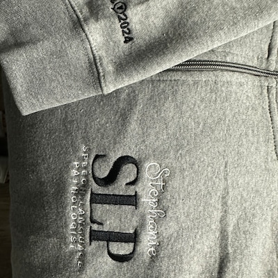 Personalized SLP Embroidered Quarter Zip With Sleeve Embroidery for SLP ...