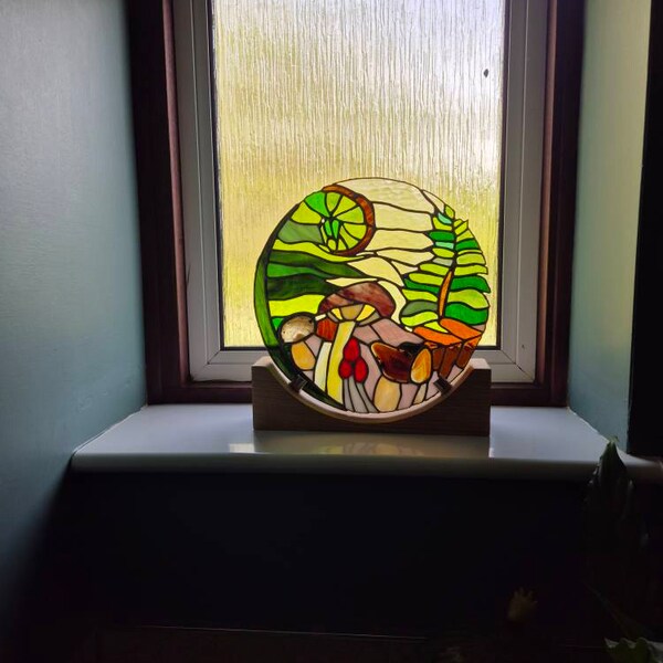 Circular 300mm Stand Holder Oak Clamp Style Display Stands for Glass ...