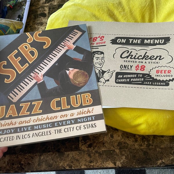 Seb's Jazz Club Retro Vintage Ad Poster | Inspired by La La Land & Los ...