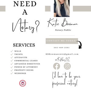 Price List Template, Scan to Pay, Notary Business Templates, Notary ...