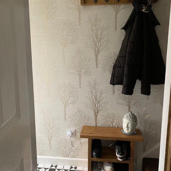 Bespoke Solid Rustic Shoe Bench| Farmhouse Shoe Rack| Handmade Rustic ...