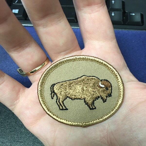 Bison Patch 2 Inch Diameter Embroidered Patch - Etsy