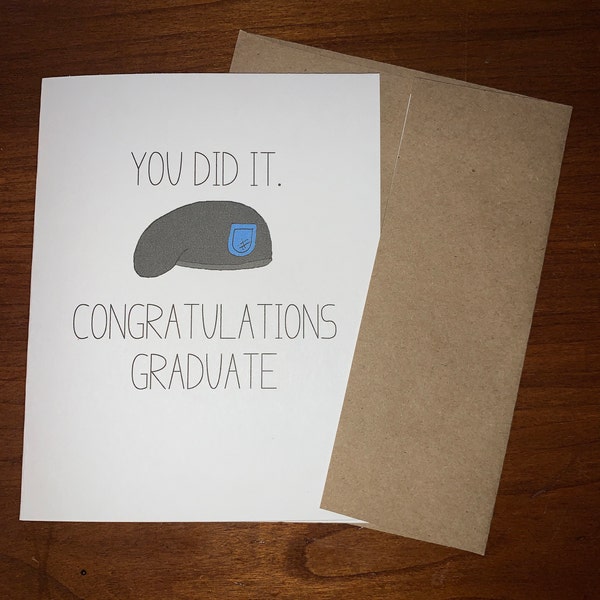 Army Basic Training Graduation Card - BCT Military Congrats You Did It ...