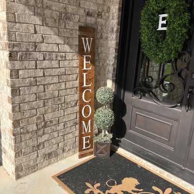 Front Porch Welcome Sign 5 Foot Welcome Sign Crazy Dogs - Etsy
