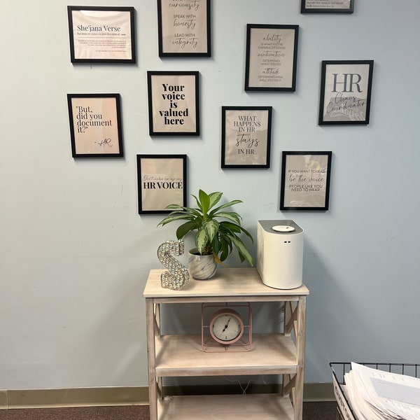 Human Resources Office Decor Bundle HR Office Wall Art for Women Funny ...