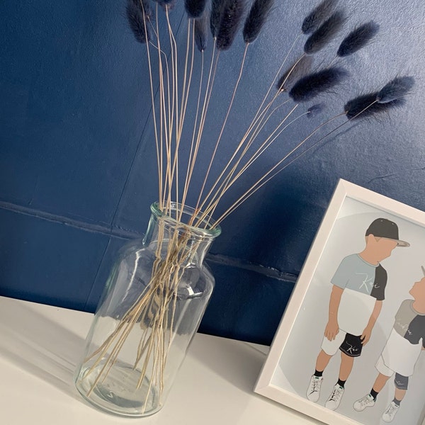 20 Stems - Dried Lagurus Grass, Dark Grey (bunny Tails) / Dried Fluffy ...