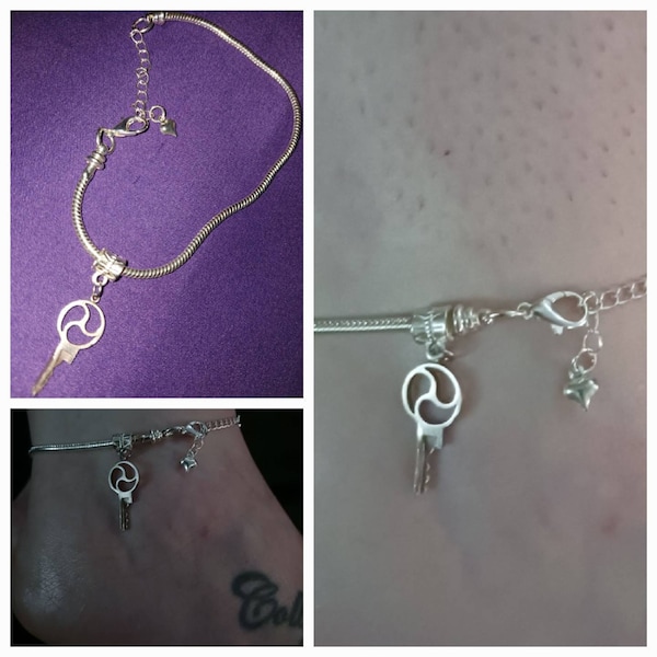 Jack of Spades Dome Anklet Euro Ankle Chain Jewellery Fetish Cuckold ...