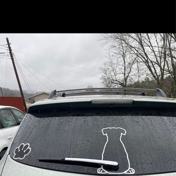 Puppy Dog Windshield Wiper - Di Cut Decal - Home/laptop/computer/truck ...