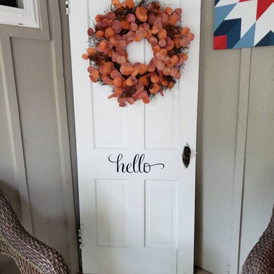 Hello Door Decal Front Door Greeting, Hello Sticker, Welcome to Our ...