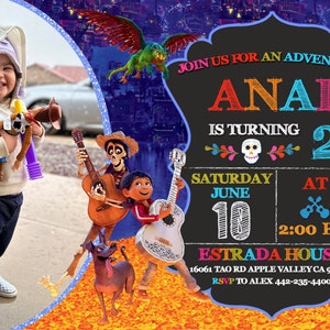 Coco Invitation Coco Birthday Invitation Fiesta Invitation Coco Party ...