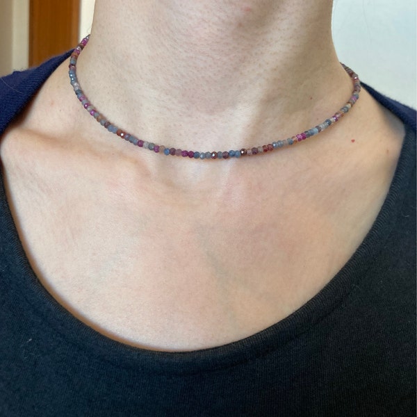 14k Solid Gold Jade Necklace,4mm Green Jade Beaded Necklace Chocker ...