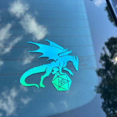 D20 Dragon Decal Vinyl Decal, Bumper Sticker for Cars, Laptops - Etsy