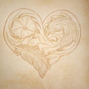 Leather Tooling Sunflower Daisy Floral Vines DIY Tracing Design Pattern ...