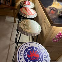 Bar Stool Man Cave Bar Stool Home Bar Bottle Top Cap Custom Design ...