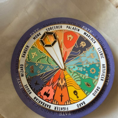 Class Roulette Spinner Pin, Dungeons and Dragons Enamel Pin - Etsy