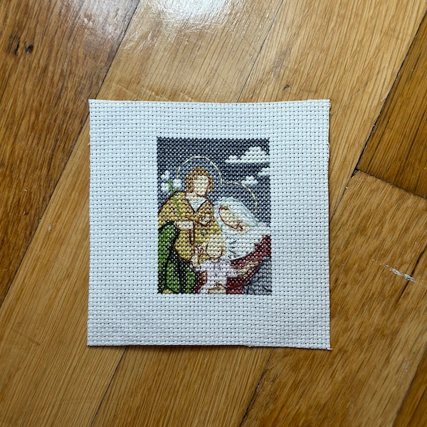 Mini Holy Family Cross Stitch Pattern, Religious Icon (instant Download ...