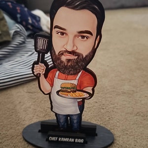 Personalized 3D Wooden Cartoon Family Wall Art, Custom Lovers Cartoon ...