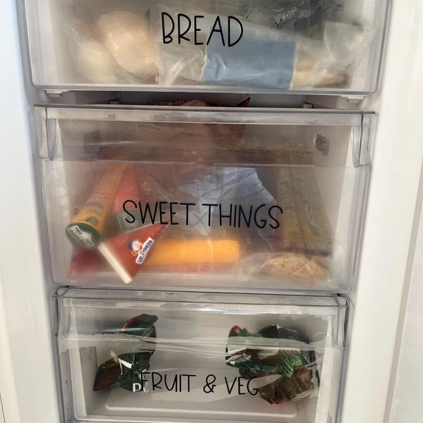 The Fridge Refrigerator Organisation Label Set of 6, 10, 20, 30 or 40 ...