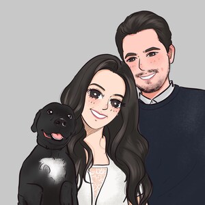 Custom Cute Cartoon Portrait, Cute Anime Portrait, Illustration ...
