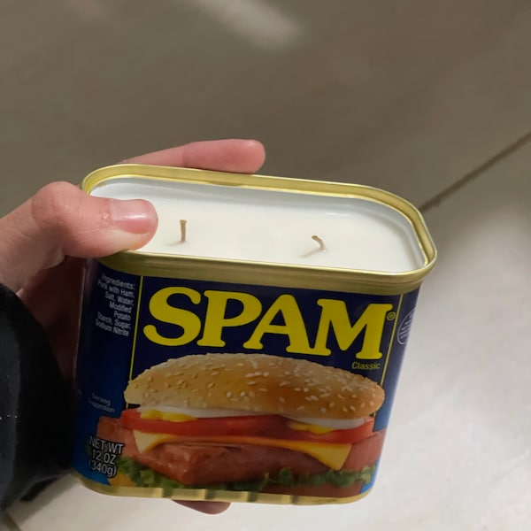 Spamdle Soy Candles Handmade Eco Friendly Upcycled Recycled Can Gag ...