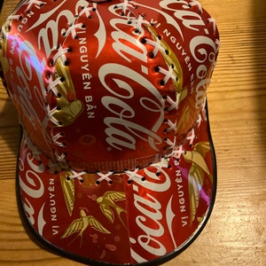 Recycled Tin Can Hat: Coke / Coca-cola Cap - Etsy