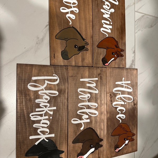 Horizontal Stall Sign - Etsy
