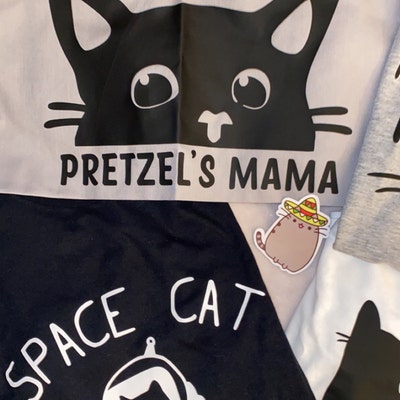 Personalised Cat Tshirt / Personalized Tshirt, Cat Silhouette, Cat ...