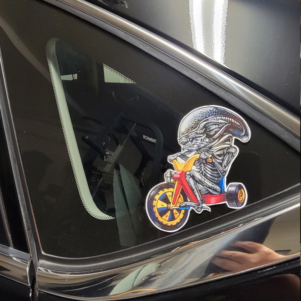 Big Wheel Xenomorph Vinyl Sticker - Etsy