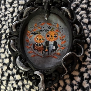 Handmade Ornate Oval Plaster Snake Serpent Frame goth, Gothic, Dark ...