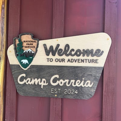 National Forest Service Welcome Sign ACRYLIC NFS Inspired Family Name ...