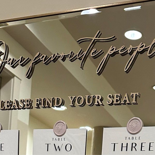 Our Favorite People Please Find Your Seat Lettering Cutouts ONLY ...