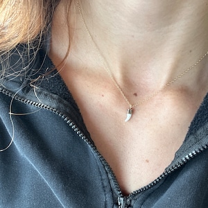 Custom Puppy/ Kitten Tooth Necklace // Pet Memorial Necklace // Dog ...