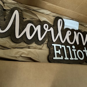 Personalized 3D Nursery Baby Name Sign Custom Wood Name Plaque ...