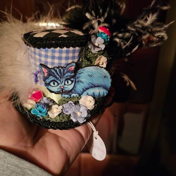 Micro Mini Top Hat, Mad Hatter Mini Top Hat, Mad Hatter Dioama Hat, Tea ...