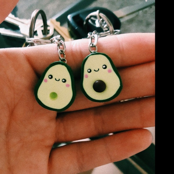Avocado Keychain - Best Friend Keychain Avocado - Gift for Best Friends ...