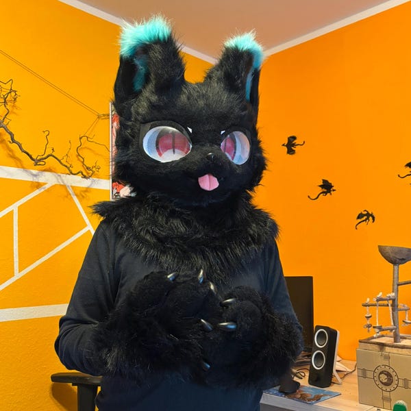 Jinx Fursuit Head League of Legends Jinx Cosplay LOL Costume Cosplayer ...