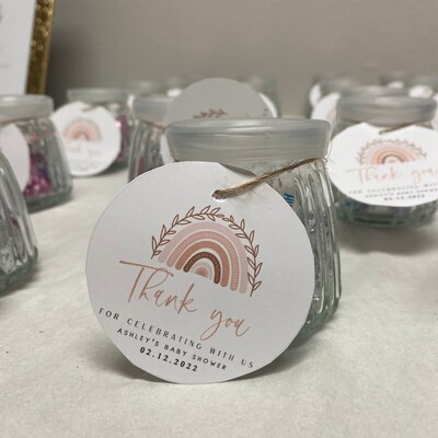 Rainbow Baby Shower Favor Tags Rainbow Editable Favor Tags - Etsy