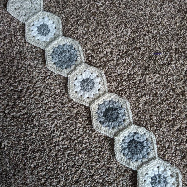 CROCHET PATTERN | Zinnia Hexagon Temperature Blanket Pattern | Granny ...