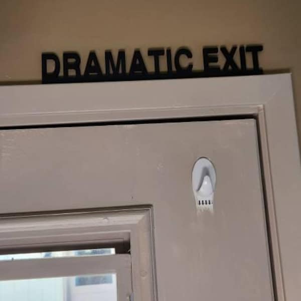 Funny Dramatic Exit Sign | Theatrical Door Topper | Quirky Wall Art - Etsy