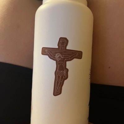 Crucifix Sticker, Jesus on Cross Sticker, Christian Sticker, Catholic ...