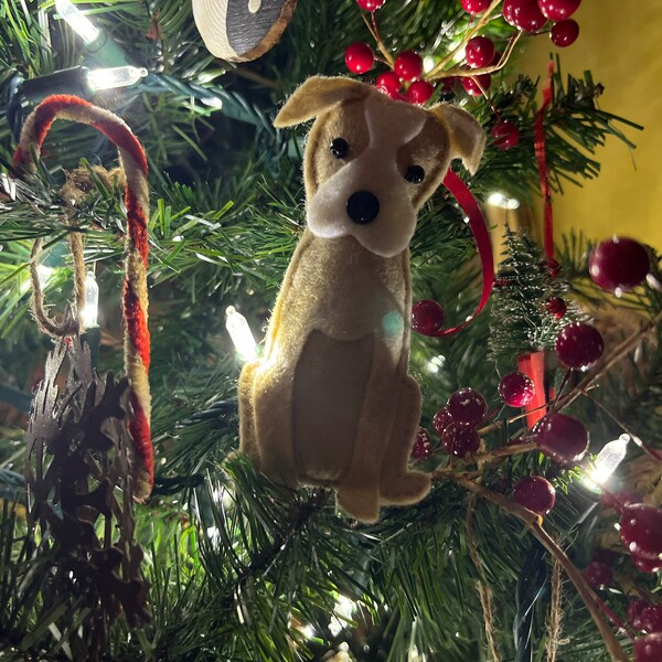 Golden Labrador Puppy Dog, Handmade Felt Puppy, Twig Tree Hanging ...