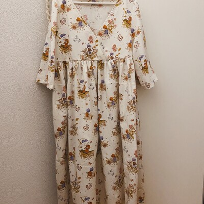 Cross Over Flared Sleeve Dress Sewing Pattern - Etsy Australia