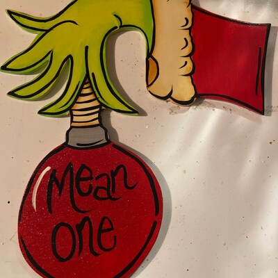 Wreath Attachment Grinch Mean One Sign - Etsy