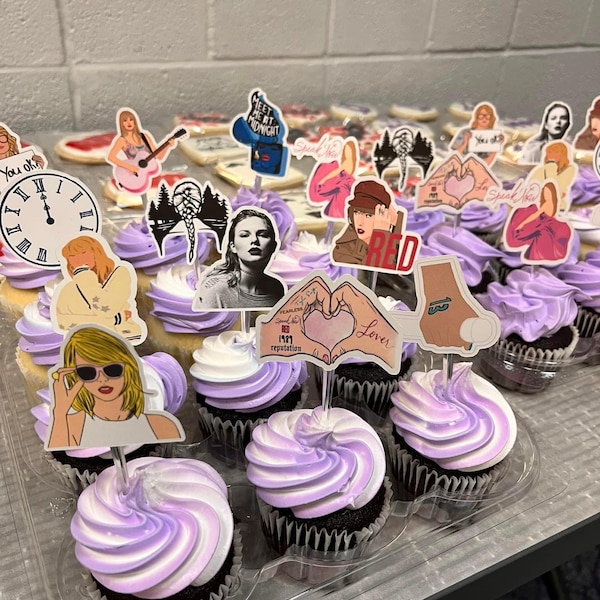 Taylor Swift Cupcake Toppers, Taylor Swift Birthday, Taylor Swift Party ...