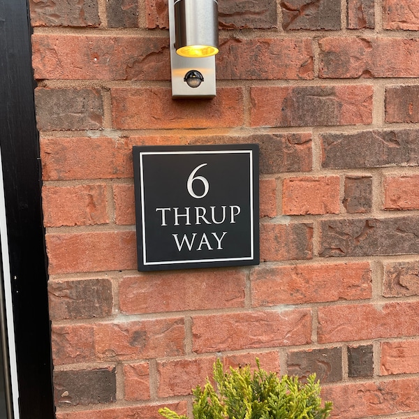 Slate House Signs With Borders 20mm Thick Slate Deep Engraved & Painted ...