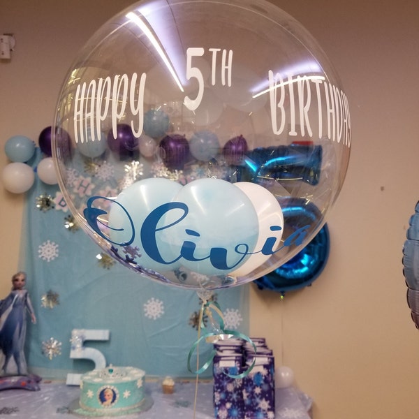Customized Vinyl Decal for Balloons, Personalized Balloon Decals ...