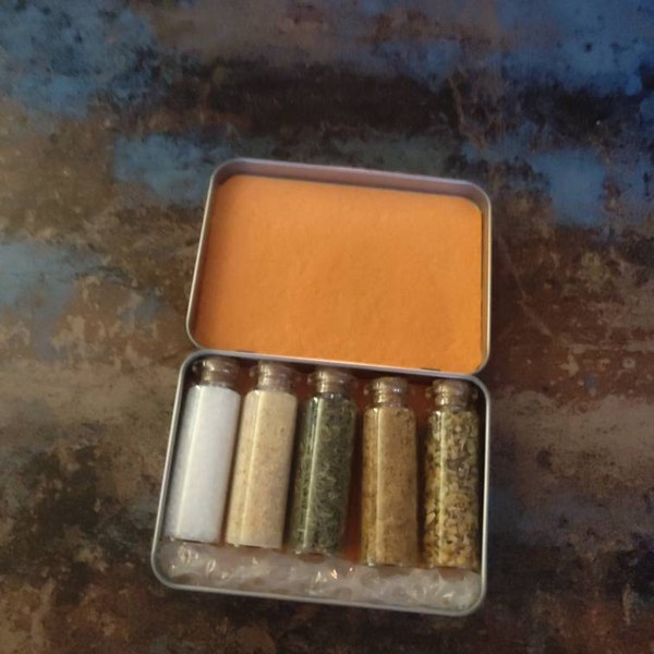Modern Pocket Spice Kit Bottles With Aluminum Caps BUSHCRAFT, BUG-OUT ...