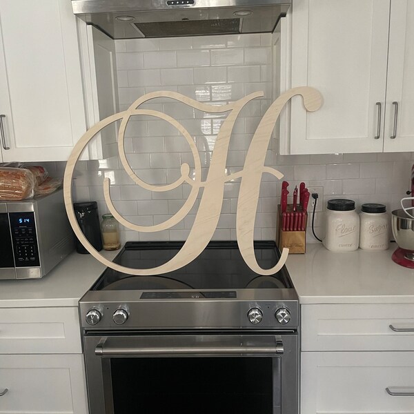 Wood Monogram Letter - Custom Monogram Sign - Choose Your Font ...