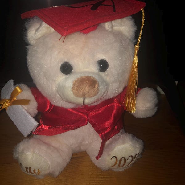 Personalized Graduation Bear 2025, Custom Gift for Grad, Graduation ...