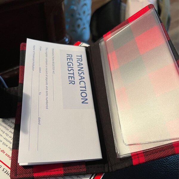 5 Clear DIY Checkbook Covers Vinyl Check Covers Embroidery Stamping ...